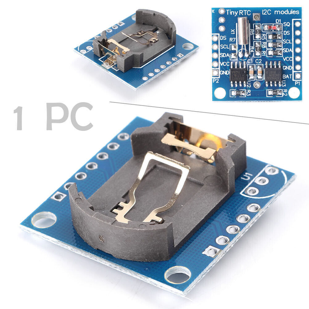 TINY Time Clock Module RTC I2C DS1307 AT24C32 Fit AVR PIC 51 ARM | eBay