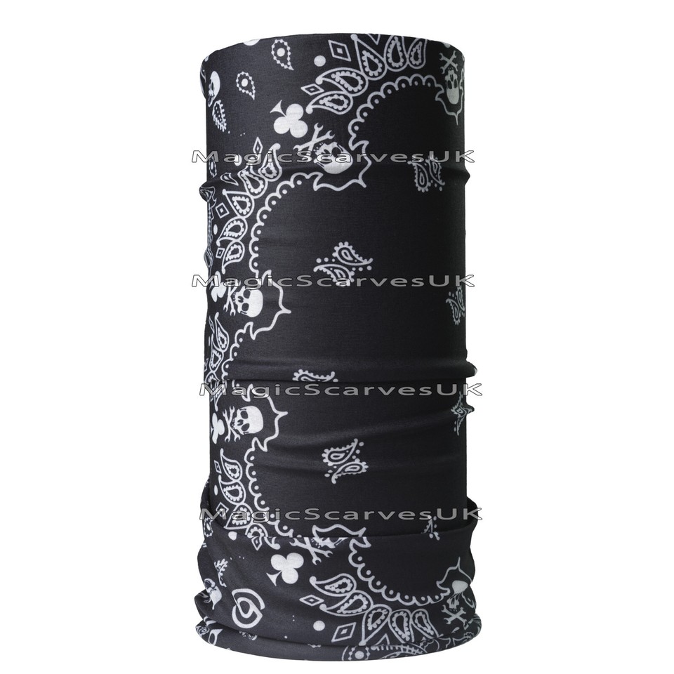 Multi use Skulls Biker Balaclava Neck Tube Snood Scarf Face Mask Warmer ...