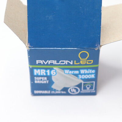 Avalon LED Light Bulb Warm White Dimmable MR16 5W 35W Eqv 300 Lumen ...
