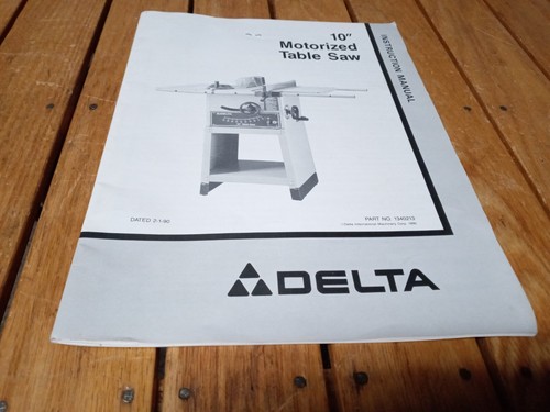 Delta Table Saw 34-670 Owners Manual Instruction Manual 23 pages | eBay