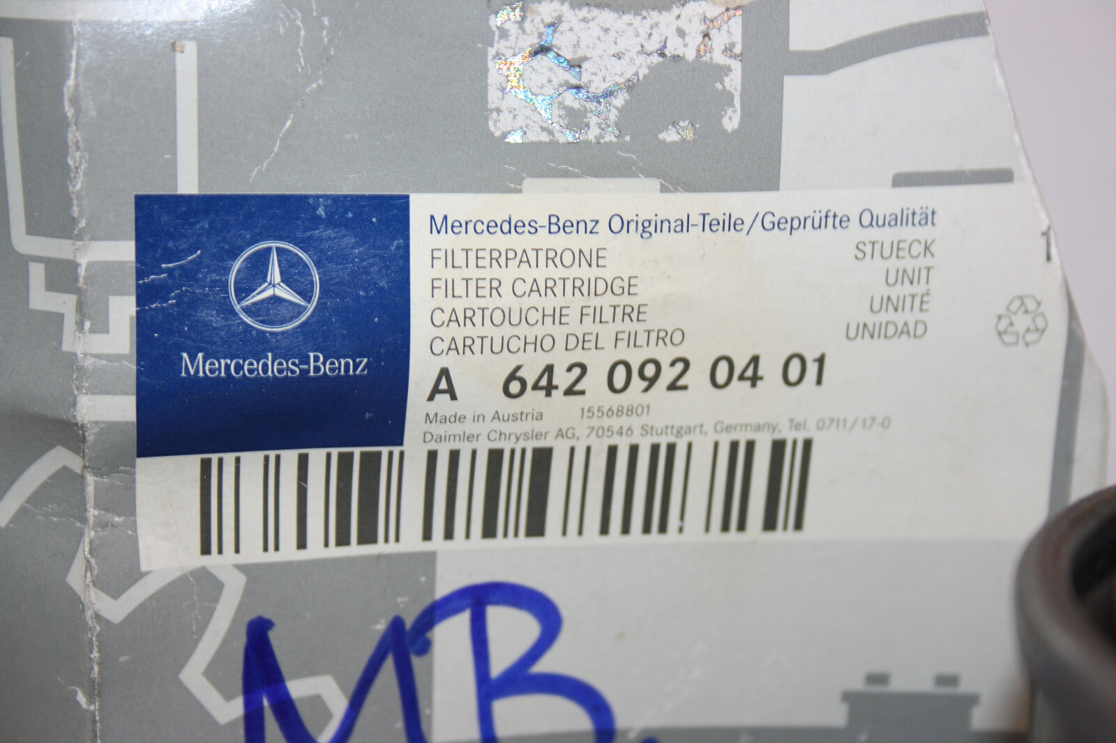 Orig Mercedes Benz Transporter Filterpatrone A6420920401 ...