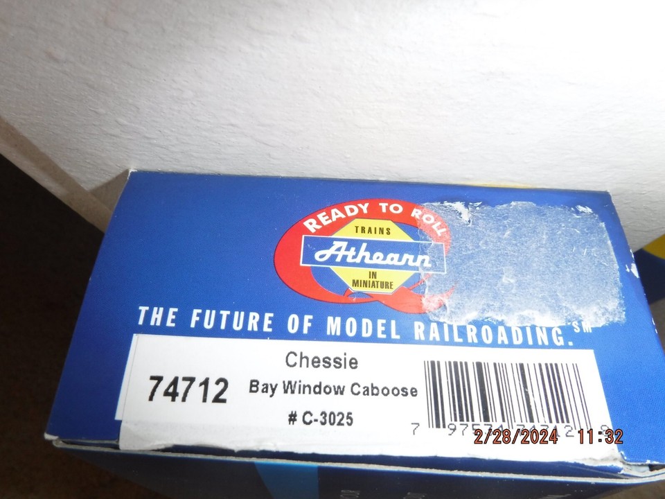 ATHEARN HO B&O CHESSIE SYSTEM RED BAY WINDOW CABOOSE #C-3025 ITEM ...