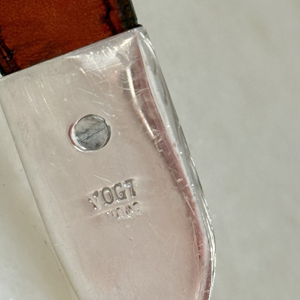 VTG Rare Vogt Sterling Silver & Gold Longhorn Steer Ranger Belt Buckle ...