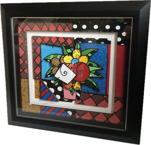 Romero Britto "New Spring” Signed 3-D Sculptograph #99/750 | eBay
