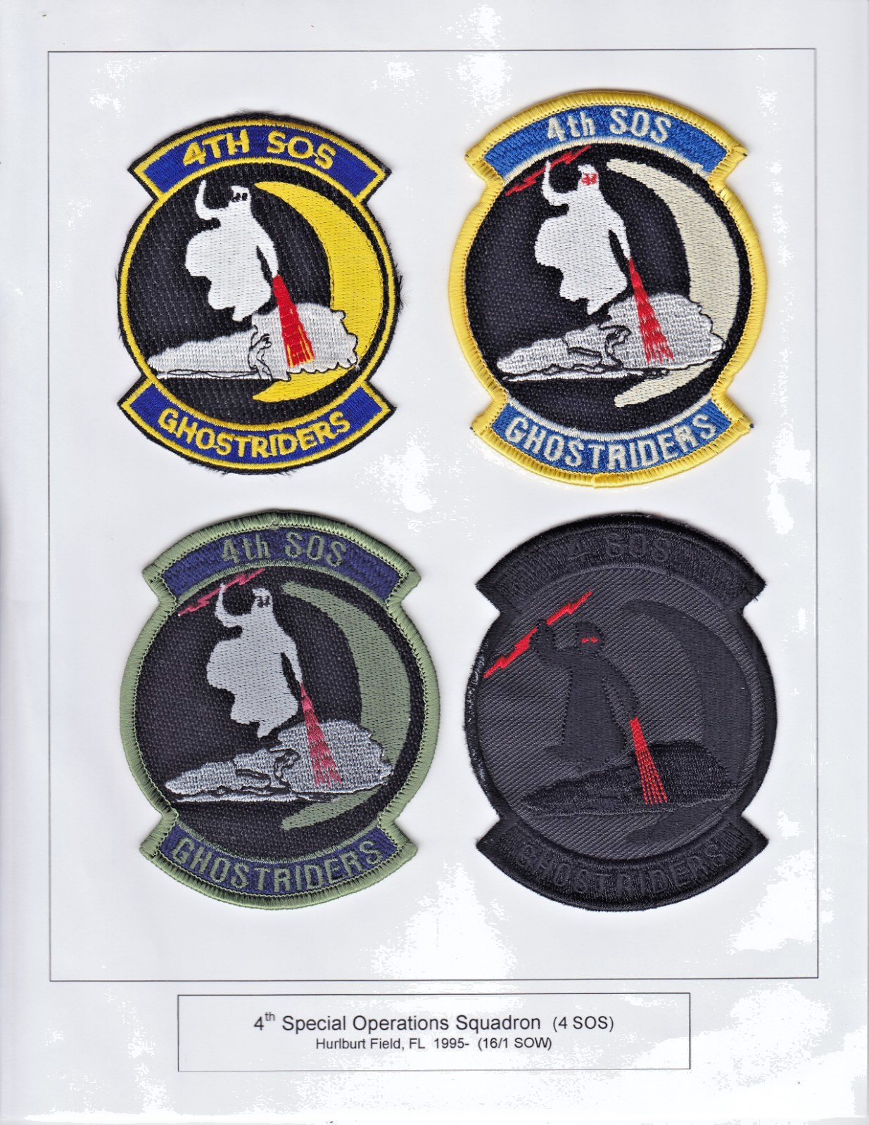 USAF PATCH SET: 4th SPECIAL OPERATIONS SQUADRON (4 patches) - VH | eBay
