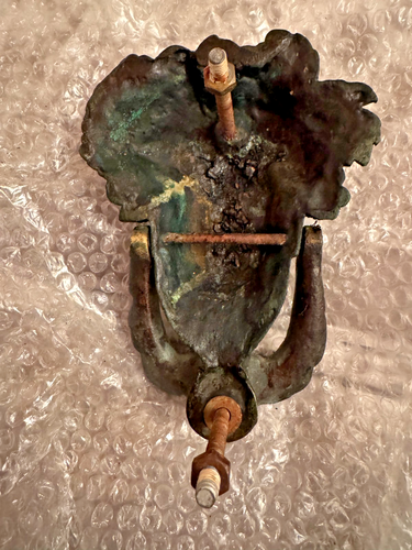 Large Antique Dionysus Door Knocker Bronze Roman God 7.25" 5.25" inches ...