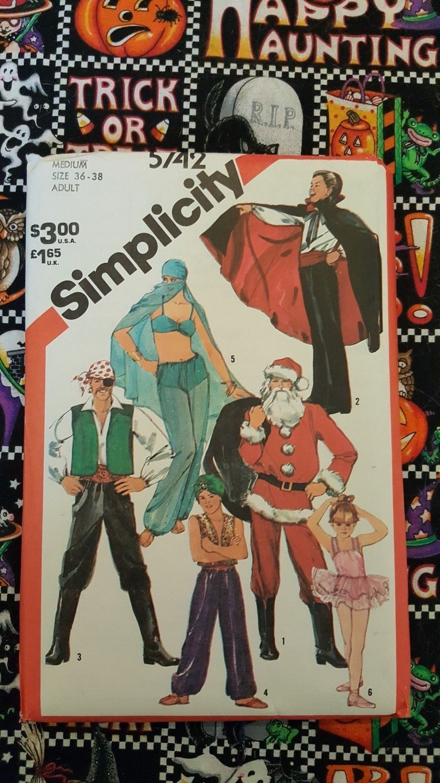 Simplicity 5742 Halloween Costume Pirate Dracula Ballerina Pattern ...