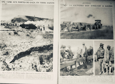 1917 Gaza Holy Land English Turkish Tank 2 Newspapers | eBay