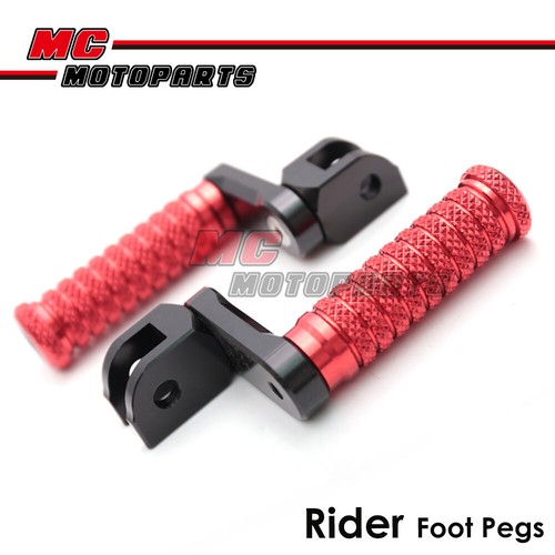 M-Grip RED 1.5" Adjustable Riser Front Foot Pegs For Yamaha YZF R125 08 ...