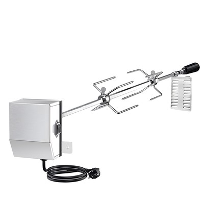 Deluxe Motorized Gas Grill Rotisserie Spit Kit Rod Section Adjustable ...