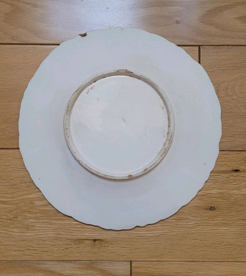Vintage Old Stylish Plate with Green Design Decorative Plate 24 Cm ...