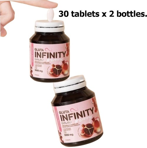 Gluta Infinity Berry Supplement Skin Look Smooth Soft 30 tablets x 2 ...