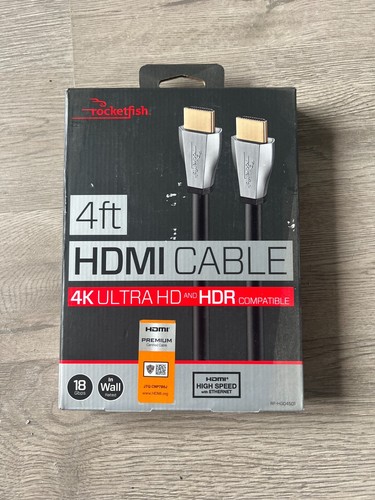 Rocketfish- 4' 4K Ultra HD In-Wall HDMI Cable - Black | eBay
