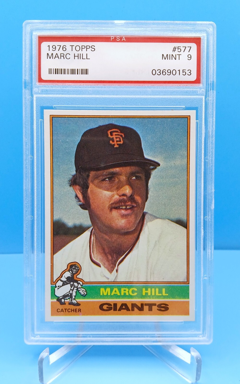 1976 Topps #577 Marc Hill PSA 9 Free Shipping | eBay
