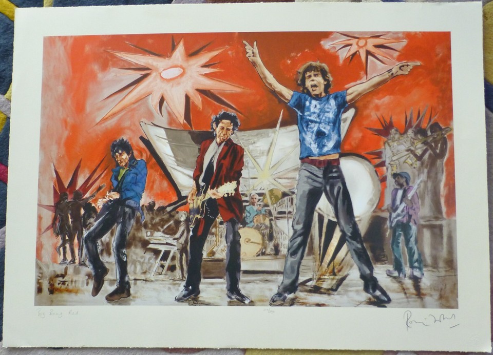 RONNIE WOOD BIGGER BANG - RED HAND SIGNED ROLLING STONES 217/290 ...