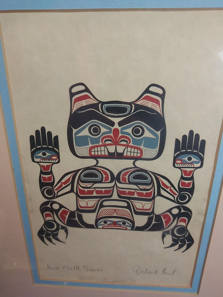 SIGNED RICHARD HUNT KWA-GULTH BEAVER ART PRINT - 9 x 6” | eBay