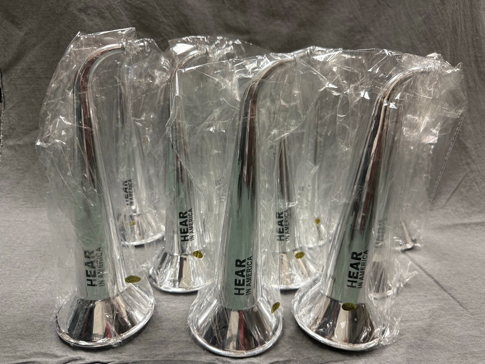 10 REPRODUCTION PLASTIC EAR HORNS BUGLES TRUMPETS HEARING AIDS - New In ...