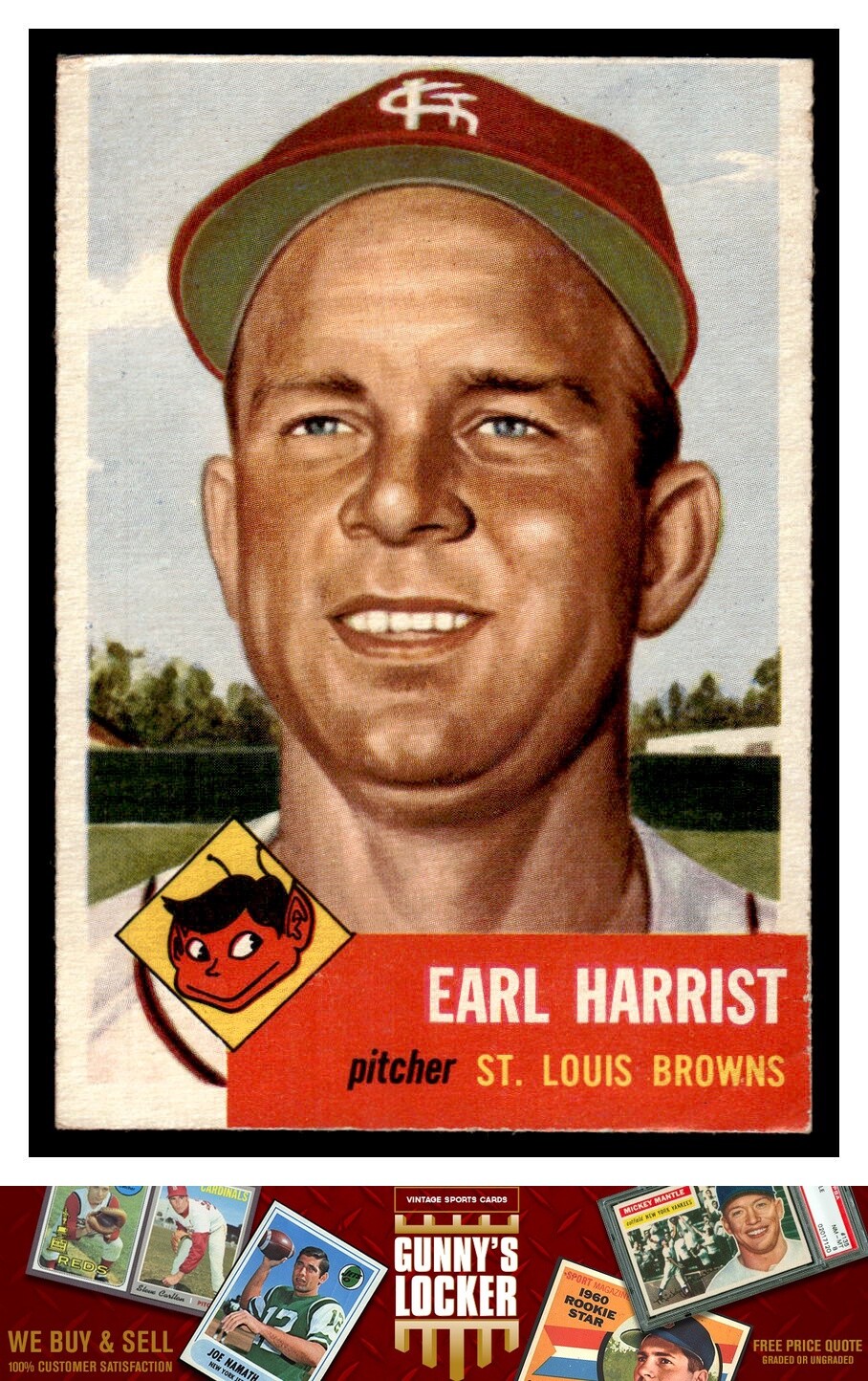 1953 Topps Earl Harrist 65 St. Louis Browns | eBay