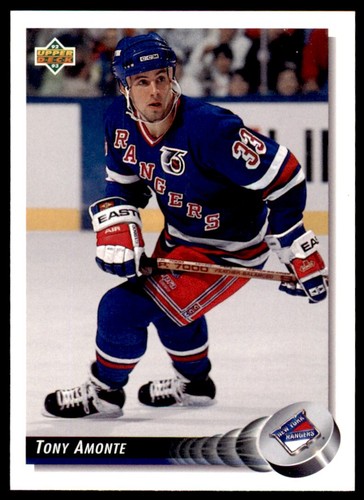 1992-93 Upper Deck Tony Amonte . New York Rangers #138 | eBay