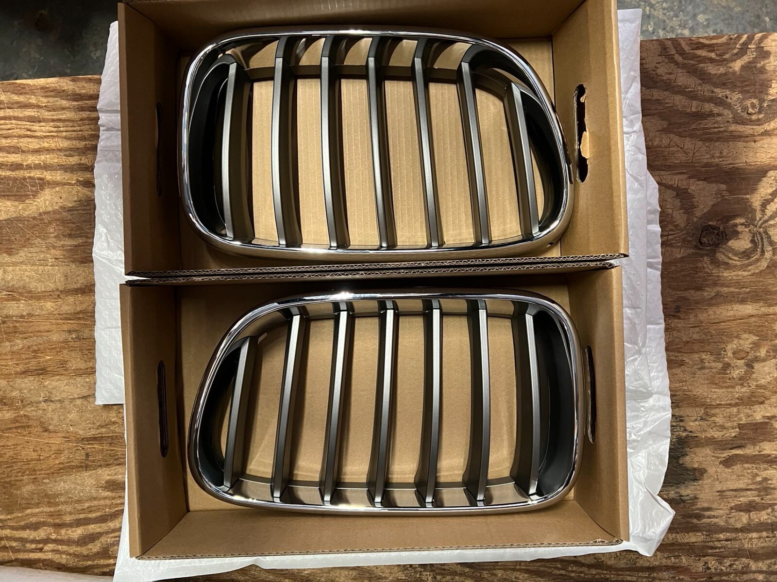 Front Bumper Grille Chrome Black Fit BMW X3 2011-2014 51117237421 ...