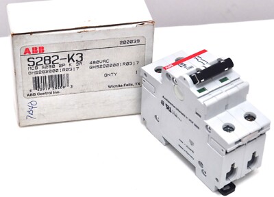 ABB S282-K3 Circuit Breaker 2 Pole, 3A, 480 V | eBay