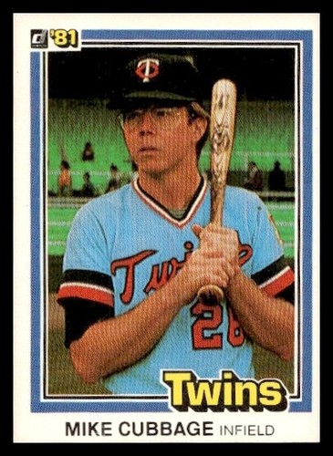 1981 Donruss #492 Mike Cubbage Minnesota Twins Baseball card | eBay