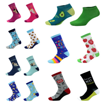 Men's Ladies Unisex Novelty Funny Comfy Bright Crazy Socks Gifts | eBay