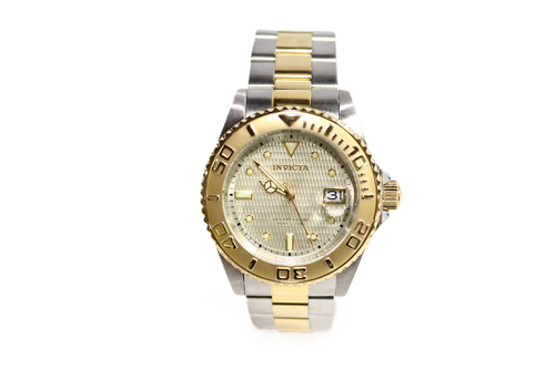 Invicta Mens Pro Diver Automatic 3 Hand Gold Dial Watch - Need battery ...