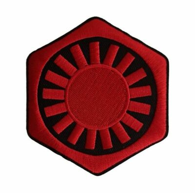 Star Wars First Order Symbol Logo Red and Black Embroidered Iron On ...