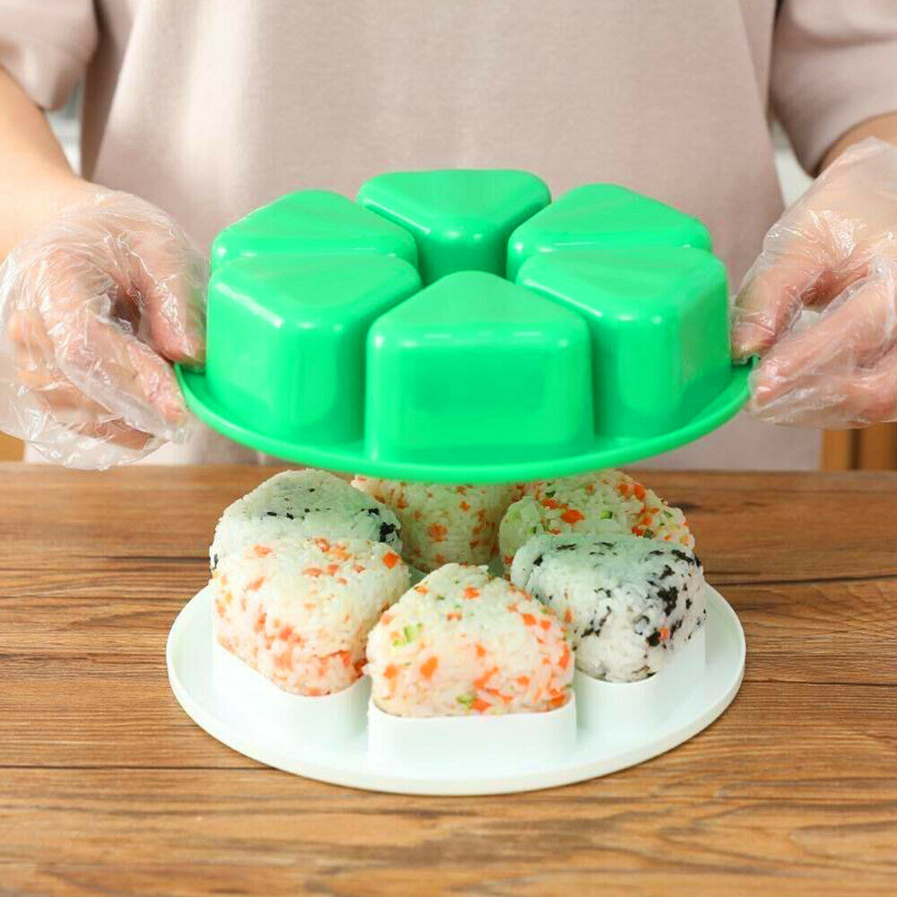 6 in 1 Onigiri Mold Triangle Musubi Maker Able To Make Up To 6 Triangle ...