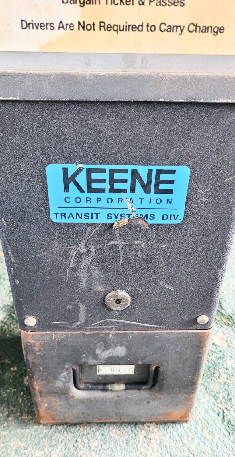 Keene General Farebox Public Transportation Bus Trolley Fare Box Coin ...