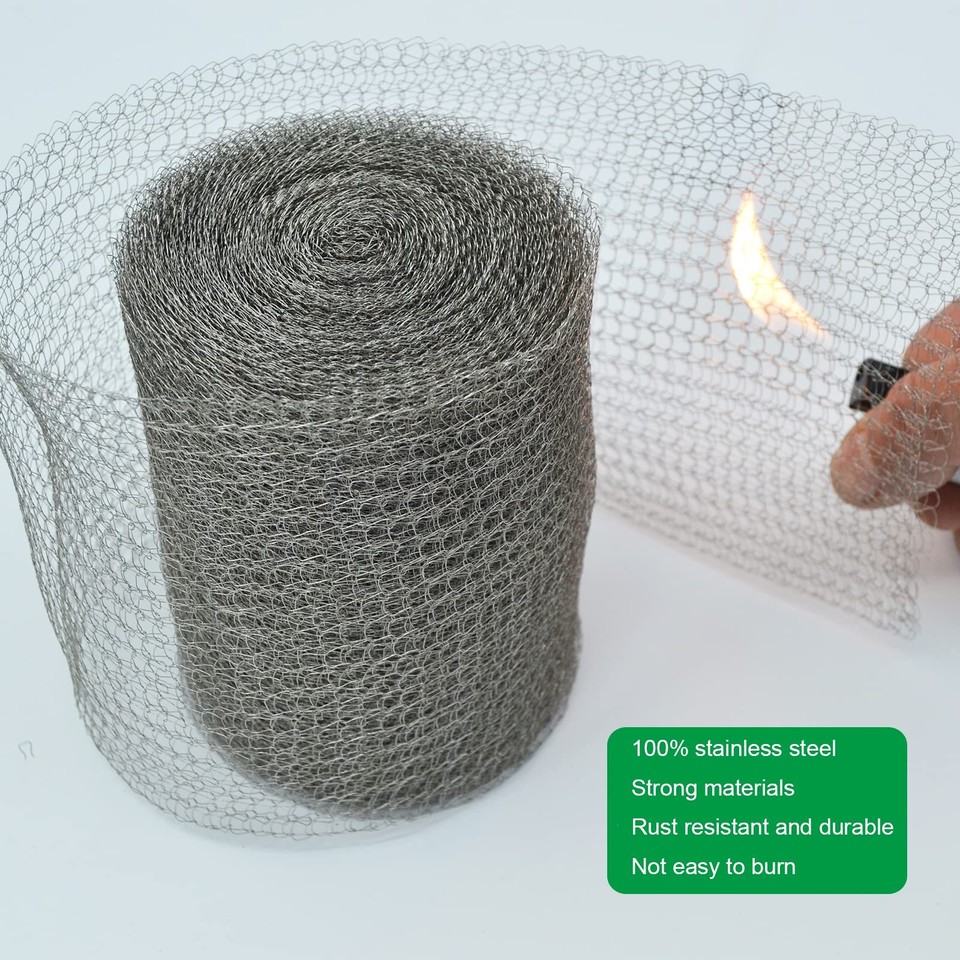 Wire Mesh 5" X 50FT, 304 Stainless Steel Mesh, Hole Fill Fabric Gap ...