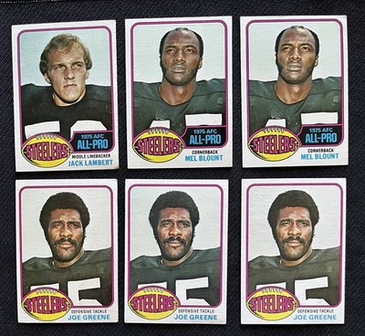 1976 Topps Football Lot (11) Steelers- Franco Harris, Joe Greene ...