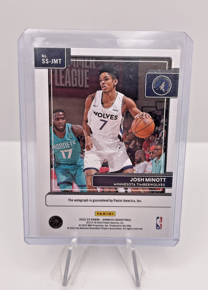 2022-23 Panini Donruss Signature Series Josh Minott Rookie #SS-JMT RC ...