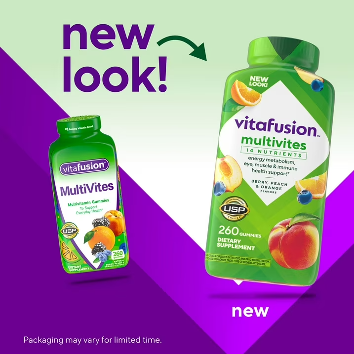 Vitafusion Multivites Daily Multivitamin for Men and Women Gummy ...