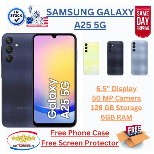 Samsung Galaxy A25 5G - 128GB (GSM UNLOCKED/SM-A256E/L-DS) 6GB RAM Dual ...