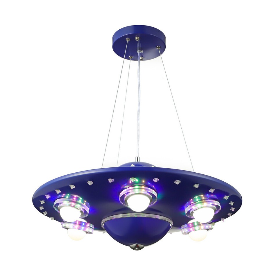 Spaceship LED Chandelier UFO Pendant Lamp Children Bedroom Ceiling ...