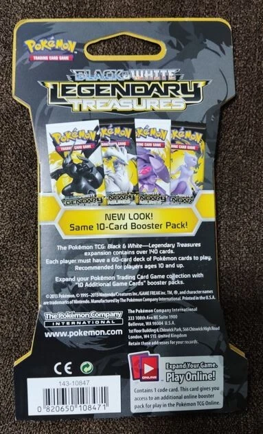 Pokemon Cards Legendary Treasures Pack