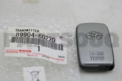 8990460220 Genuine Toyota TRANSMITTER SUB-ASSY, ELECTRICAL KEY 89904 ...