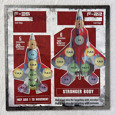 2003 MISSION COMMAND AIR Game Replacement Parts, Red Squadron Board EUC ...