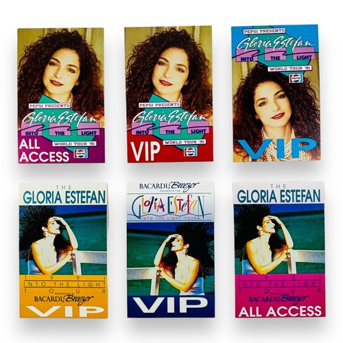 1991 Gloria Estefan Into the Light Tour Unused Cards Backstage Passes Lot of 6 | eBay