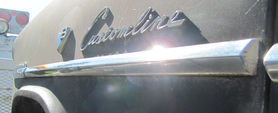 1949 FORD CUSTOMLINE WOODY CUSTOM SEDAN FRONT FENDER TRIM MOLDING LH ...