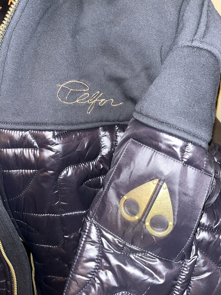 Telfar X Moose Knuckles Puff Hoodie Black Quilted Bomber Hooded Jacket ...