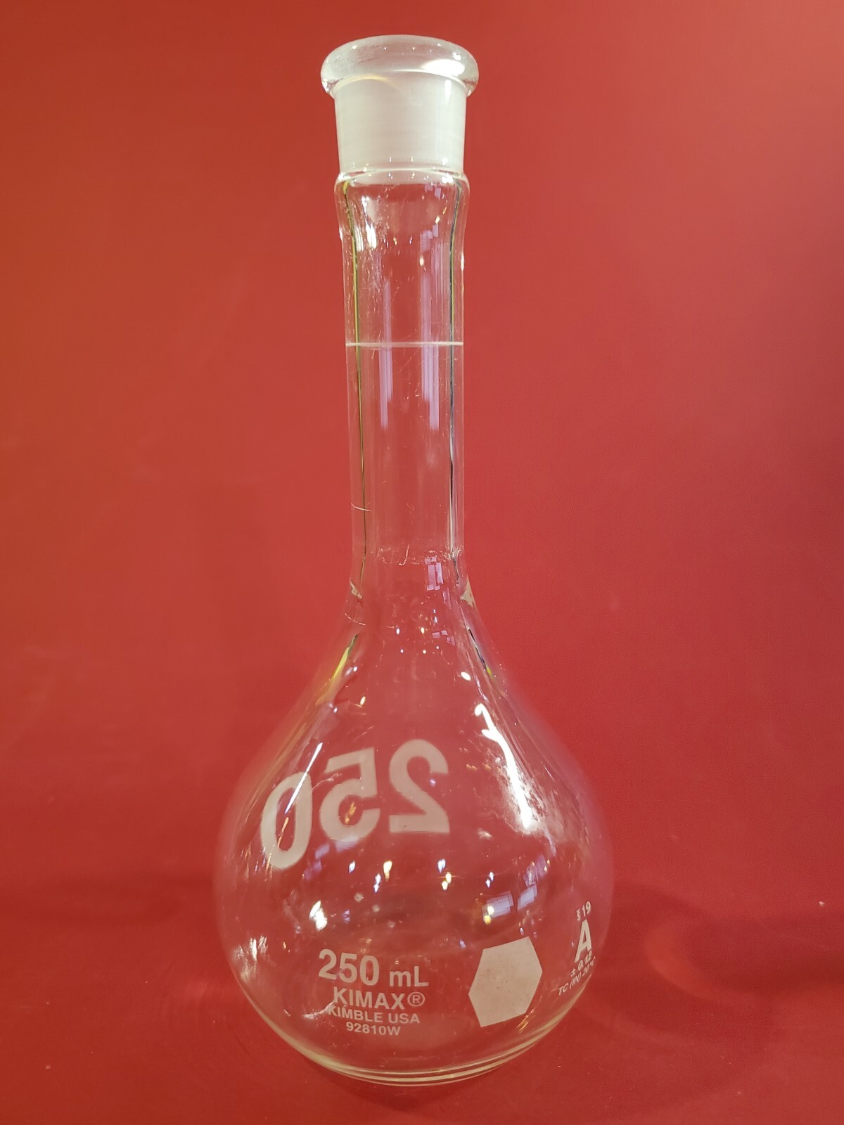 KIMBLE+KIMAX+Glass+250mL+Heavy-Duty+Volumetric+Flask+%2313+Stopper+ ...