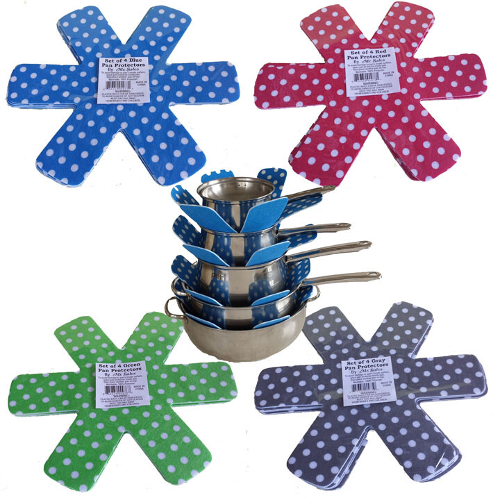 4 Pc Pot and Pan Protector Anti-Scratch Pads. Divider for Kitchen ...