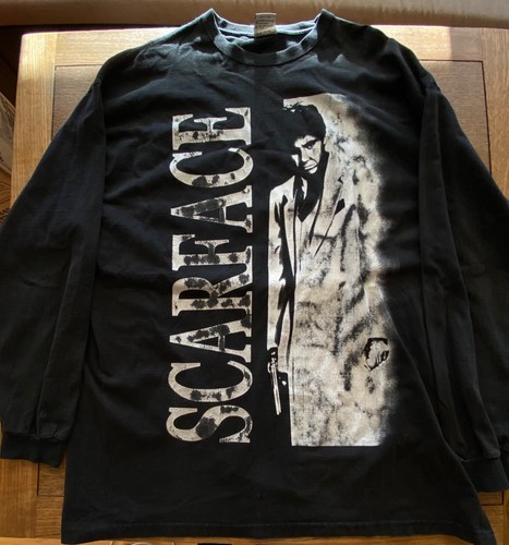 Vintage Scarface Shirt Rap Tee Hip Hop Shirt Street Style Long Sleeve ...