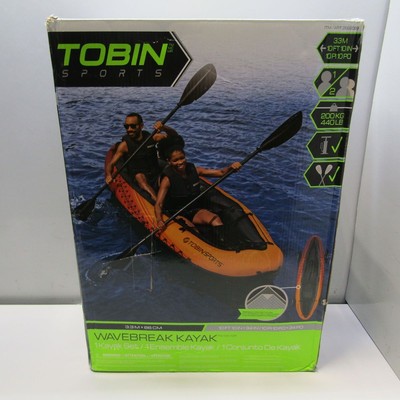 Tobin Sports Wavebreak 10ft 2-Person Inflatable Kayak - Blue | eBay