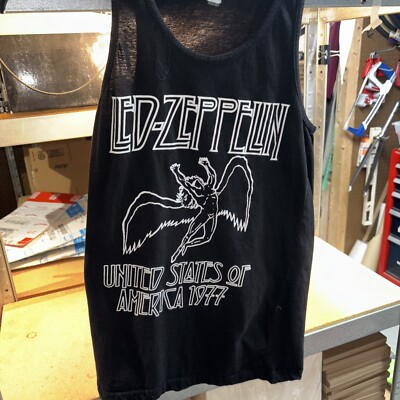 Led-Zeppelin Tank-top Shirt USA 1977 Tour Black | eBay