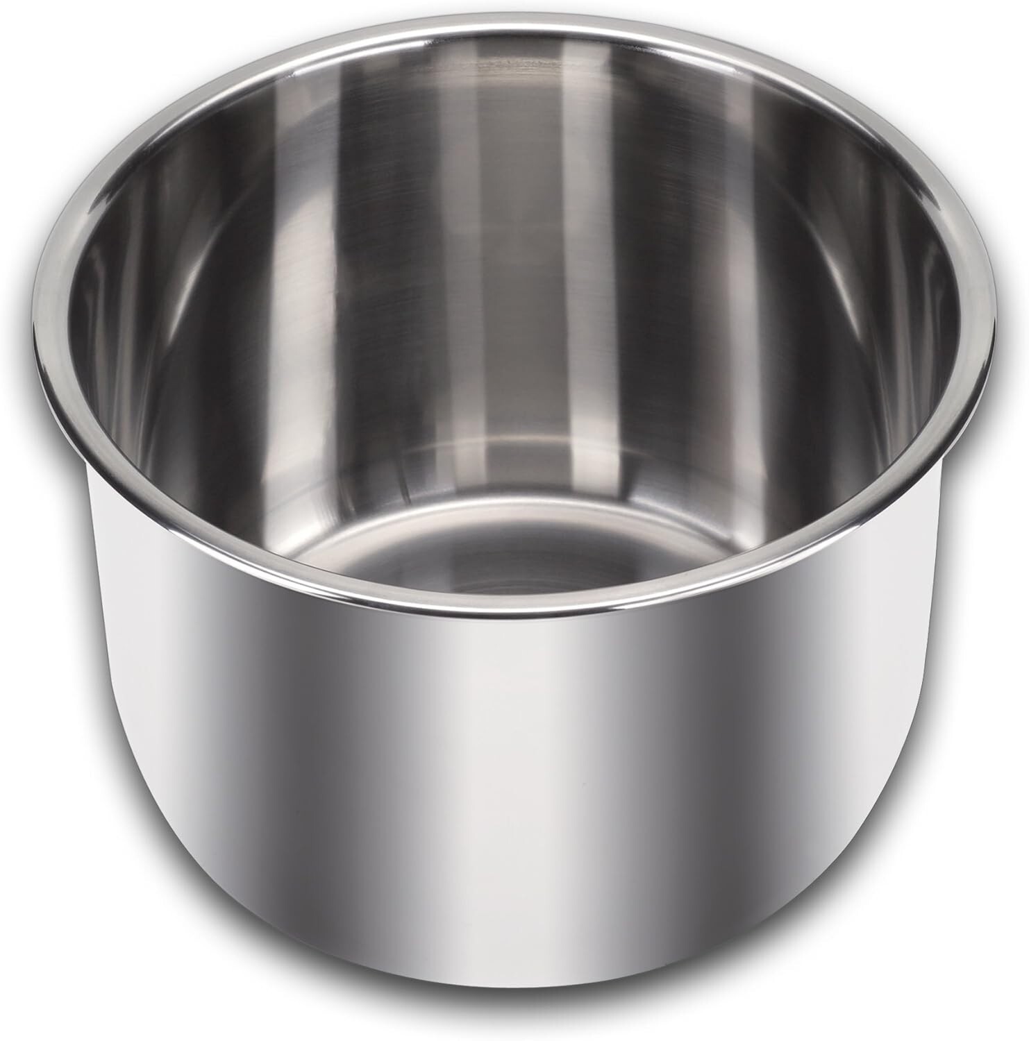 Polished 8-Qt Stainless Steel Cooking Pot with 3-Ply Bottom for Even ...
