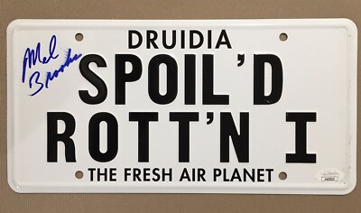 Mel Brooks Signed License Plate. Spaceballs. Planet Druidia. JSA COA | eBay